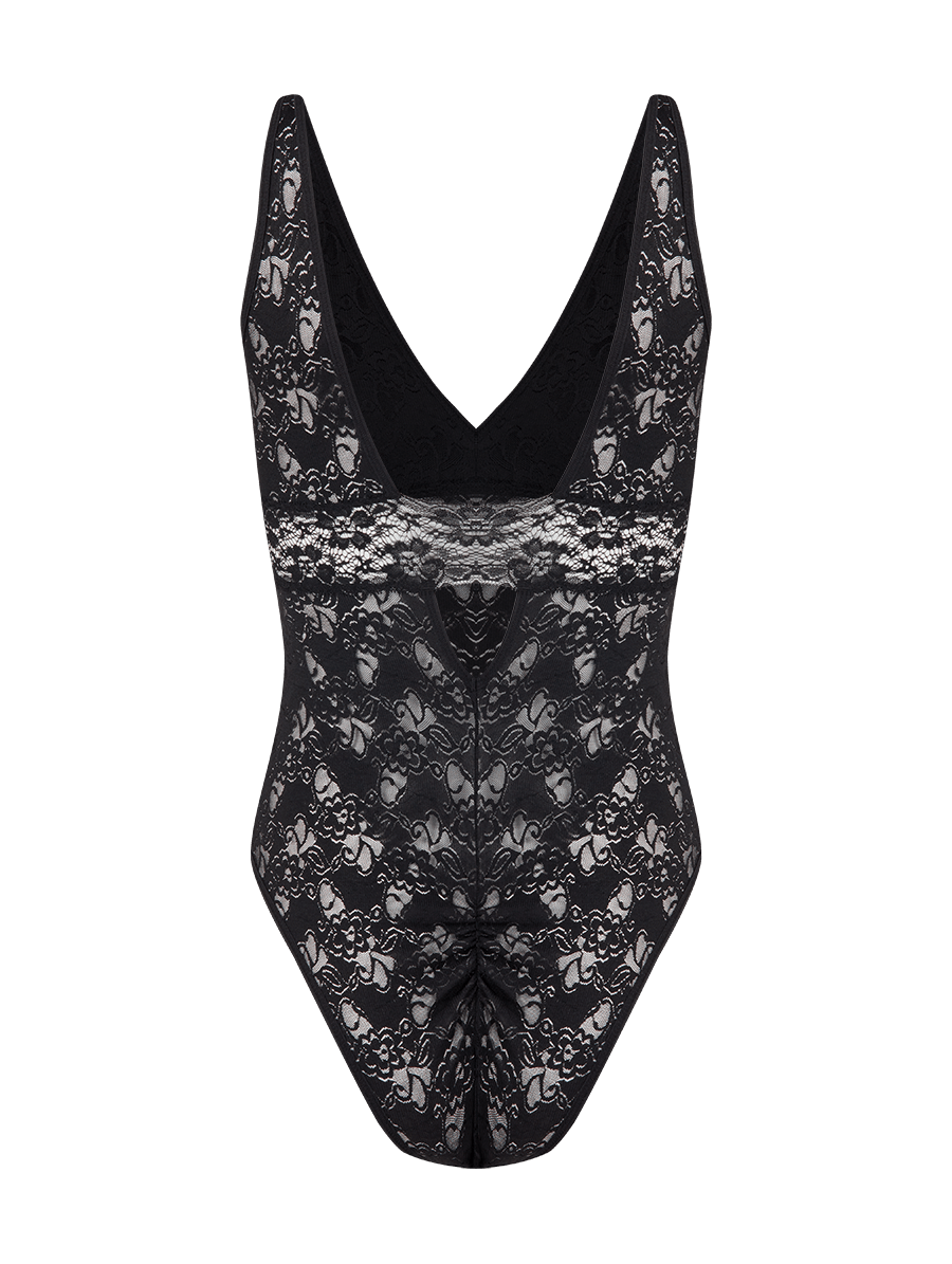 Body De Renda Preto - Bonjour Lingerie